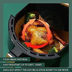 Air Fryer Disposable Parchment Paper, 100PCS Parchment Paper for Baking Roasting Microwave, Non-stick Oil-proof Paper Parchment for Air Fryer(7.87inch)(100pcs)