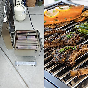 820-0033 Heat Shield Plates Replacement Parts for Nexgrill Parts Flame Tamer 820-0007B 820-0015 820-0007 Heat Plates Megamaster Grill Parts 820-0033M Stainless Steel Heat Tent Burner top 2 Pcs