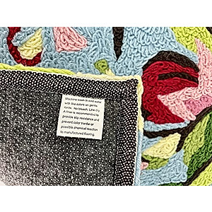 Jellybean Modern Indoor / Outdoor Mat Home Comfort Rugs 20" X 30" Rectangle Fuschia & Hummingbird