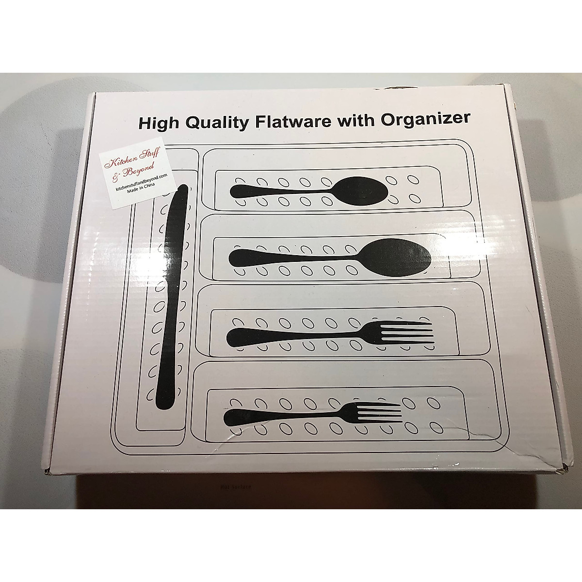 30 Piece Flatware Set for 6, Large Fork, Large Spoon, Small Spoon, Table Knife, Steak Knife