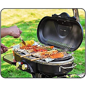 TONPOP Integrated Portable Trolley BBQ Grill Outdoor Camping Barbecue Grill Gas Stove Kebab Grill Camping Grill