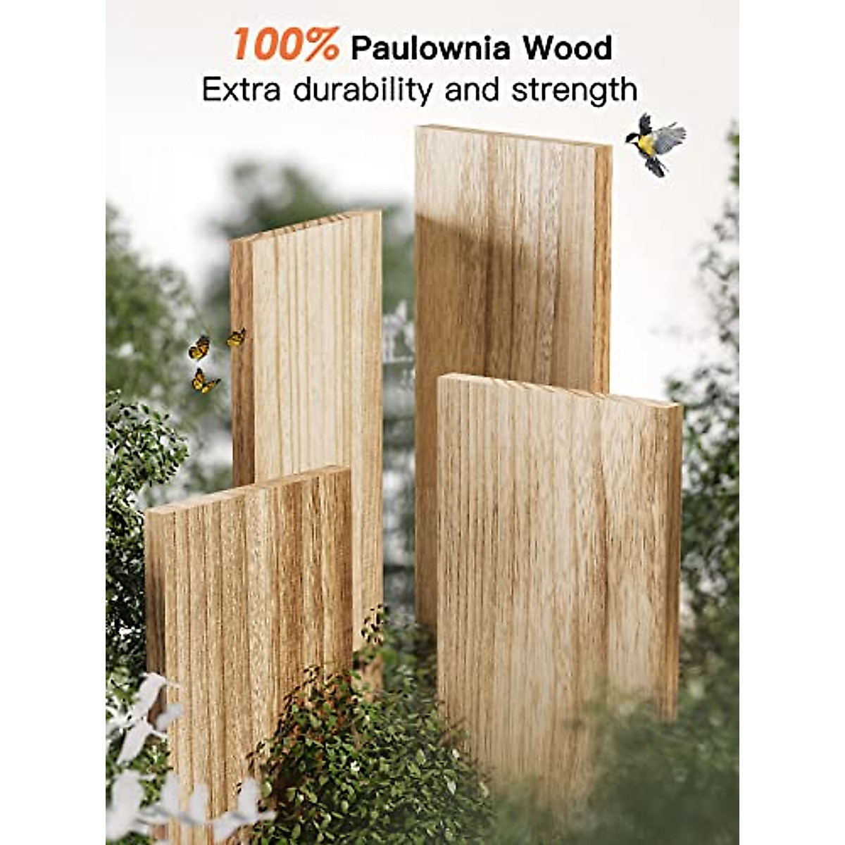 AMADA HOMEFURNISHING Floating Shelves Wall Mounted Storage Shelves Set of 4, Rustic Solid Wood Wall Shelves for Bedroom/Living Room/Bathroom/Kitchen/Office, AMFS27