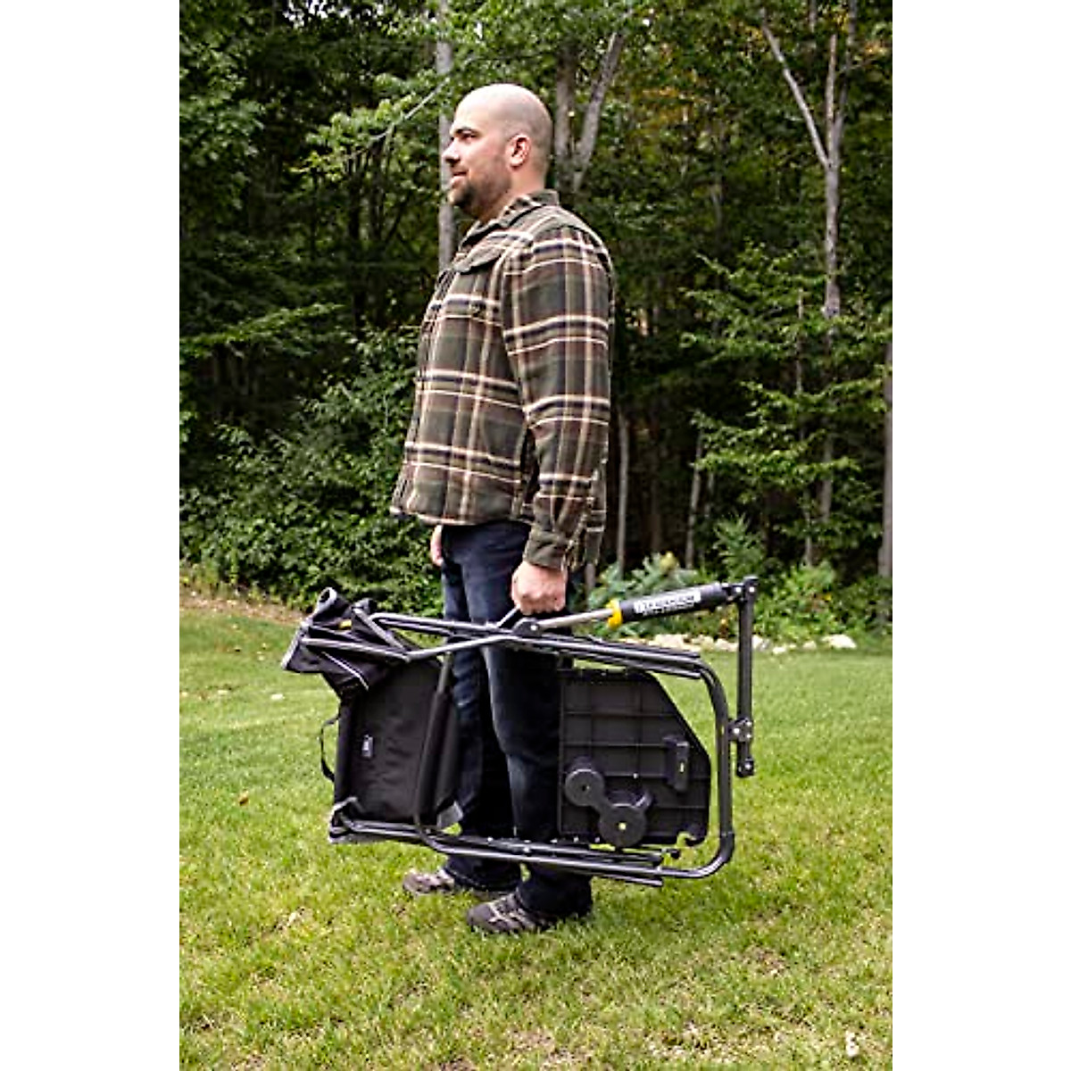 GCI Outdoor Freestyle Rocker XL Portable Folding Rocking Chair, Outdoor Camping Chair with Side Table, Aluminum