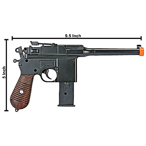 bbtac bt-712 world war ii 165 fps c96 metal zinc alloy airsoft pistol with magazine(Airsoft Gun)