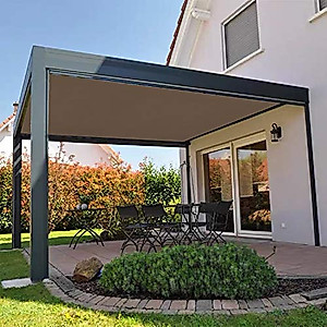 COARBOR 6'x15' Outdoor Shade Fabric Cloth Material Roll for DIY Pergola Cover Carport Patio Deck Backyard Garden Plant Shade Cover Yard Balcony Privacy Shade Screen Brown