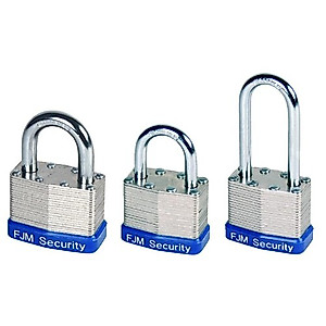 FJM Security A389-40-LS Laminated Steel Keyed Alike (A389) Long Shackle Padlock