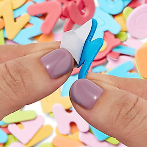 1300 Pieces Mini Foam Letter Stickers for Crafts, 50 Sets of 0.87" Self-Adhesive A-Z Alphabet Letters (6 Assorted Colors)