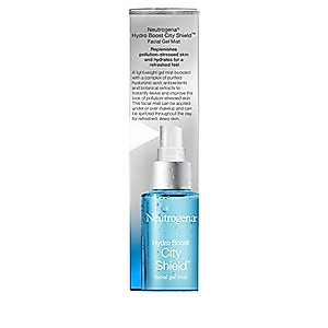 Neutrogena Hydro Boost City Shield Replenishing Facial Mist Gel with Hydrating Hyaluronic Acid and Antioxidants, Non Comedogenic, 3.3 fl. oz