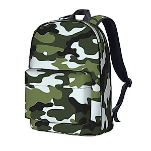 Affilleve Camouflage Casual School Backpack For Teen Girls Boys, Travel Hiking Shoulder Daypack Bag For Men Women