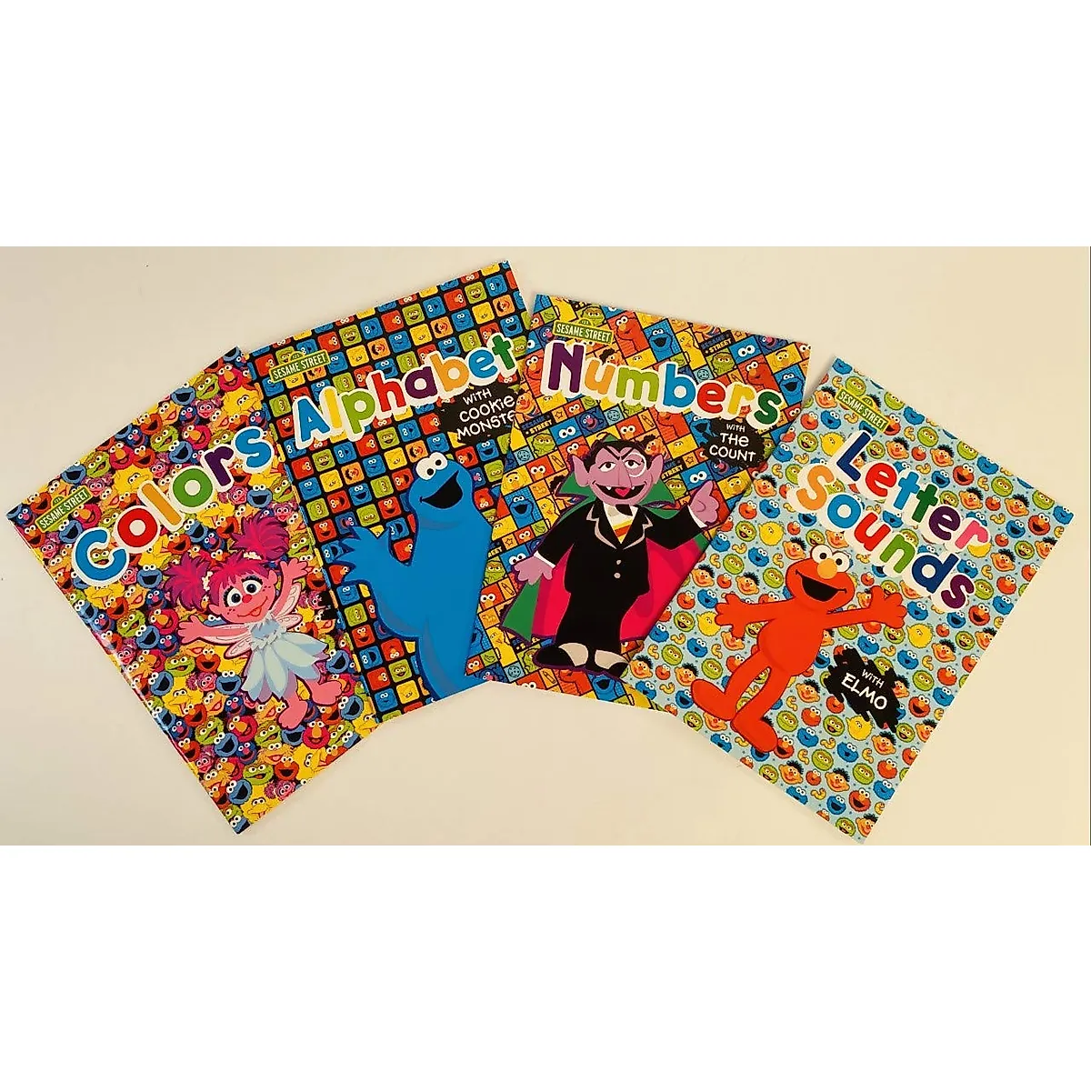 GOV Pre School Educational Portable Desk with Playskool Flash Cards, Markers, Crayons, Sesame Street Work Books and Reward Stickers