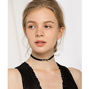 LOREMOW 24Pcs 18G 16G Stainless Steel Septum Nose Rings Horseshoe Nose Hoops for Men Women Lip Ring Cartilage Tragus Helix Daith Earrings Septum Piercing Jewelry Replacement Balls Spikes 16G GS