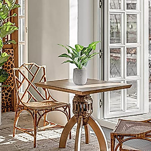 Der Rose 16'' Fake Plants Artificial Potted Greenery Faux Plants for Office Desk Home Bathroom Decor