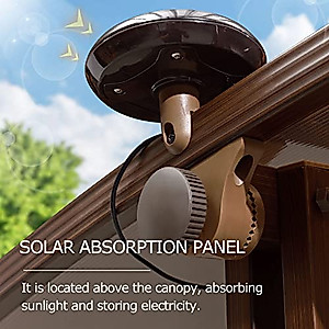 PURPLE LEAF Patio Porch Swing Chair with Canopy 2 Person Hand-Woven Wicker Outside Glider w/Solar LED Light and Cushions for Backyard Loveseat Bench Outdoor Hamock Swinging Chairs