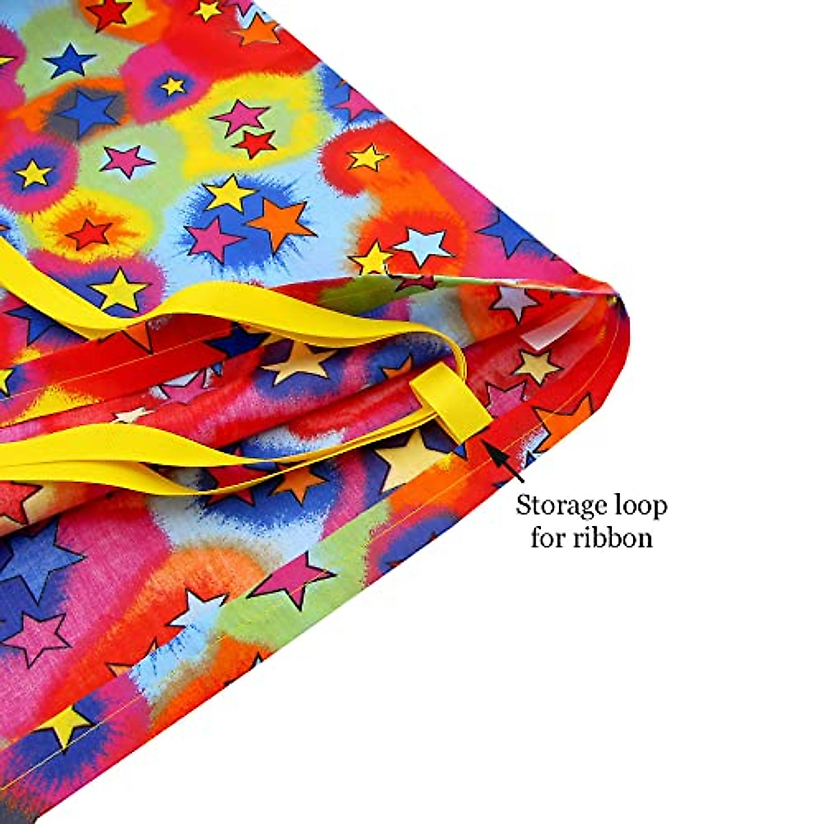 VZWraps Stars Reusable Fabric Gift Bag for Birthday, Graduation or Father's Day (Jumbo 27 Inches Wide by 33 Inches High)
