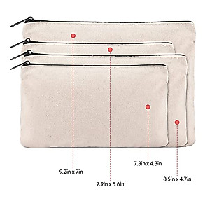 AIPNIS Personalized Name Canvas Zipper Pouch,Custom Craft Bag Canvas Pen Case Makeup Bags,Canvas Pencil Bag Cotton Canvas Cosmetic Bag Multi-Purpose Travel Cosmetic Bag
