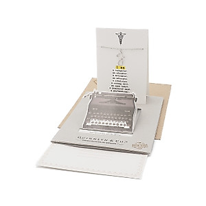 QUINNLYN & CO. Stethoscope Heart Pendant Necklace, Virtual Thanksgiving Gifts for Nurses and Caregivers, Nurse Necklaces for Women with Greeting Card Adjustable Chain 16" to 18" Silver Tone