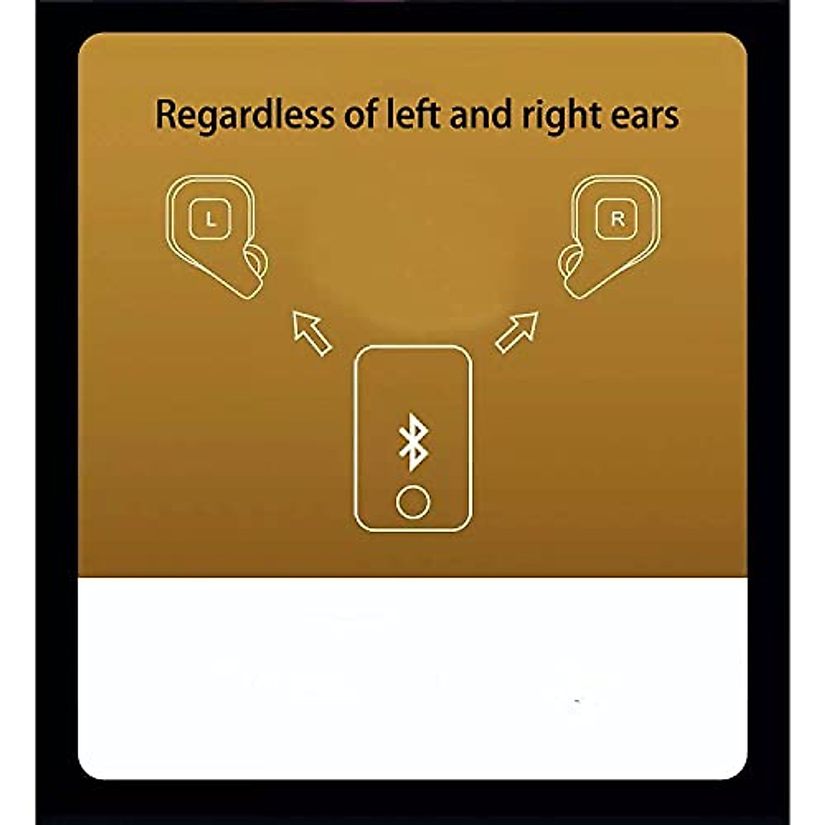 UScarmen Wireless Earbuds New Technology Air 4 mics Bluetooth 5.0 Earbud Touch Control USB-C Quick Charge deep Bass in-Ear Detection Headphones (Black F8)