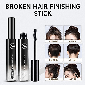 Rabetly Hair Finishing Stick 2 Pack, Small Broken Hair Cream, Naturally Refreshing Hair Gel and Wax for Women