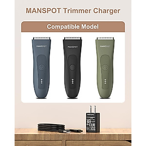 5V Power Cord for MANSPOT Shaver Charger Cord for MANSPOT Trimmer AC Power Adapter Electric Clipper Replacement VHBW