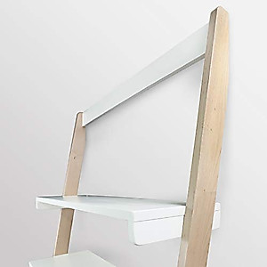 American Trails Freestanding Drawer, Solid American Maple Frame Ladder Desk, Natural Maple&White (New)