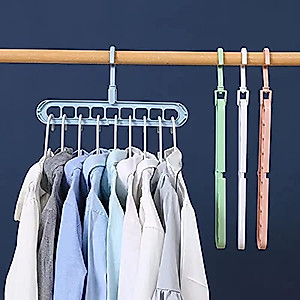 Closet Organizers and Storage, 4 Pack Magic Closet Organizer Multifunctional Space Saving Hangers with 9 Holes Closet Storage Organization for Wardrobe Clothes,Shirts,Pants,Dresses,Coats