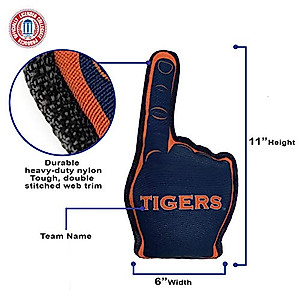 NCAA Auburn Tigers #1 Fan Toy for Dogs & Cats. Best Tough PET Toy with Inner Squeaker.