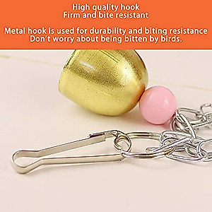 Toysructin Bird Parrot Toys, 6Pcs Bird Cage Ladder Bell Toy for Parrots Parakeets, Wooden Bird Swings for Small Birds Hanging Hammock Toys for Cockatiels,Conures, Budgie,Love Birds Cage Accessories