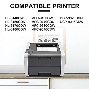 TN221 TN225 Toner Cartridges: Compatible for TN-221BK TN-225C/M/Y Replacement for Brother MFC-9130CW HL-3140CW HL-3170CDW HL-3180CDW MFC-9330CDW MFC-9340CDW Printer (4 Pack)