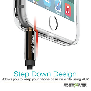 FosPower 3.5mm to RCA Cable (25FT), RCA Audio Cable 24K Gold Plated Male to Male Stereo Aux Cord [Left/Right] Y Splitter Adapter Step Down Design