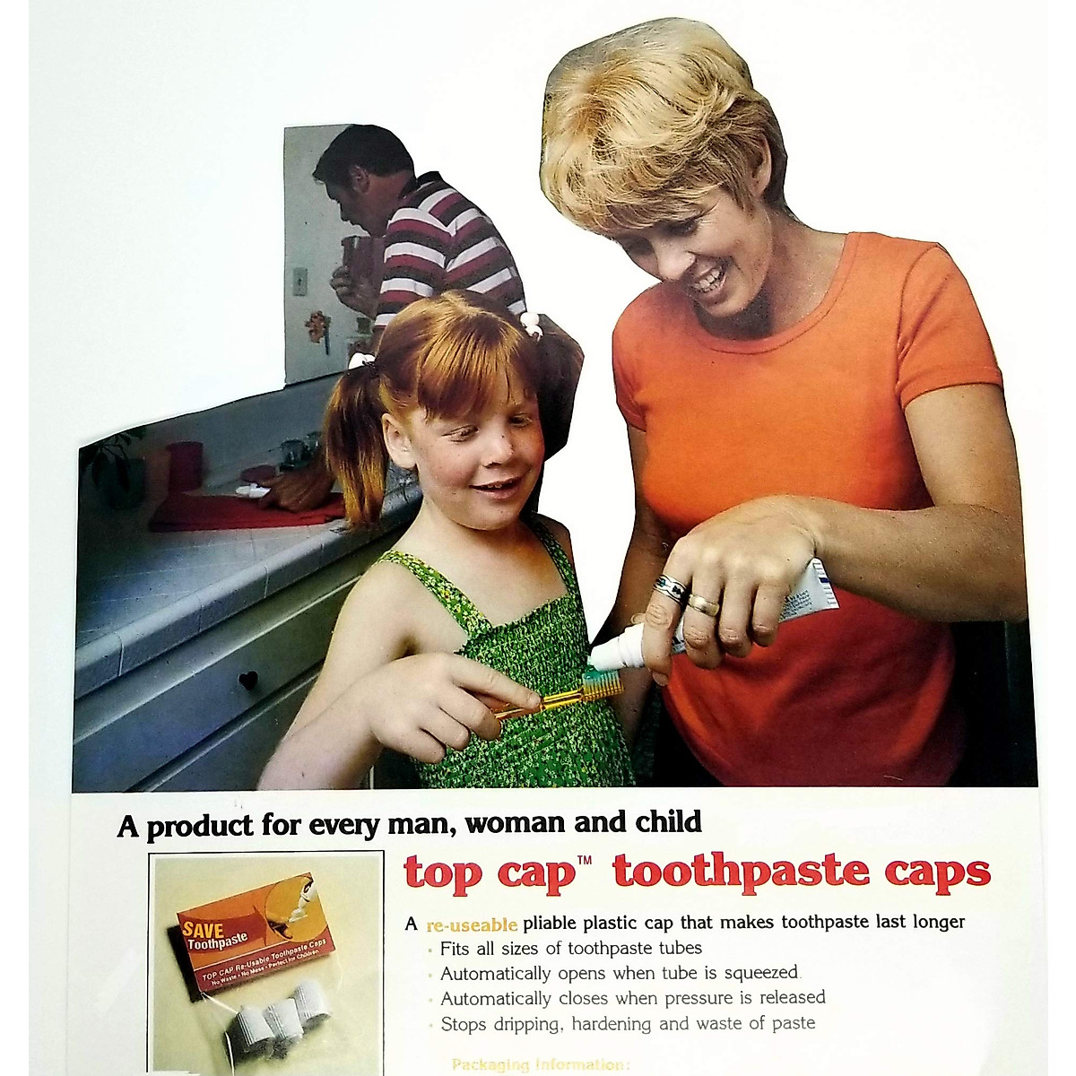 TOP CAP, The Original Self Closing Dispenser Cap for squeezable products, 3 Pack