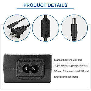 OPBYWE 12V 5A 60W Power Supply Adapter AC DC Converter 100V~240V to 12 Volt 5 Amp Transformer 5.5x2.1mm Plug for Christmas Tree LED Light Strips CCTV Security System LCD Monitor