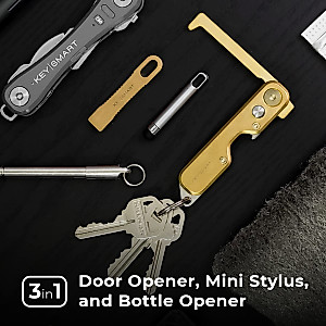 KeySmart SafeTul - Door Opener Tool is An Advance Touchless Key tool made of Premium Material with 4 in 1 No Touch Door Opener Keychain, Button Pusher, Touchscreen Stylus, and Bottle Opener