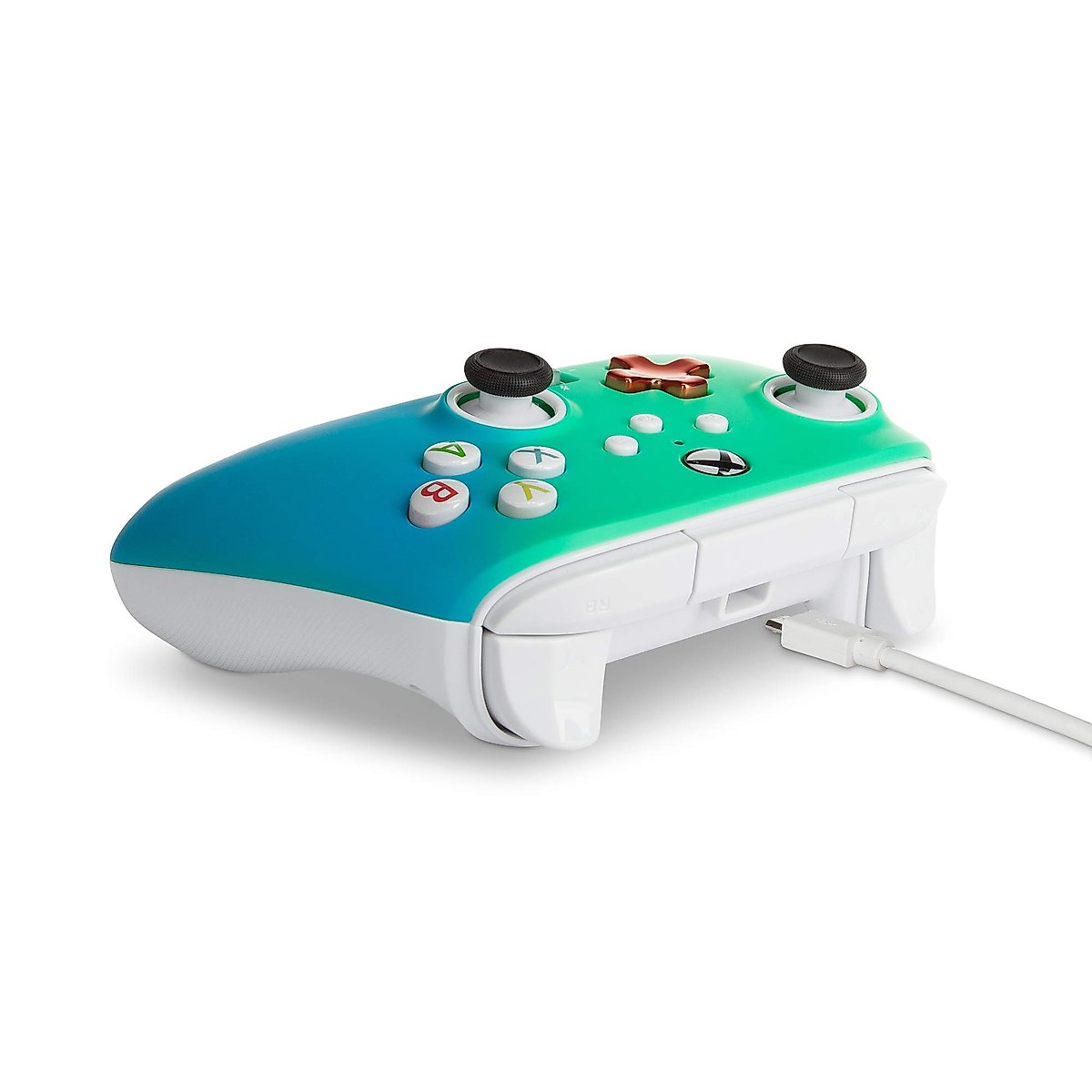 PowerA Enhanced Wired Controller for Xbox Series X|S - Seafoam Fade, gamepad, wired video game controller, gaming controller, Xbox Series X|S