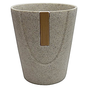 nu steel Brogan Wastebasket, Small Round Plastic Vintage Trash Can for Bathroom, Bedroom, Dorm, College, Office - Resin