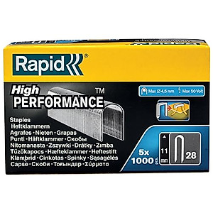 Rapid High Performance No.28 Cable Staples, Leg Length: 11 mm, 11891933-5000 Pieces