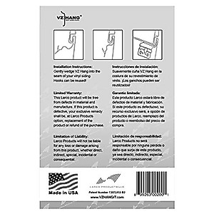VZ Hang 7 Pack Vinyl Siding Hooks for Finish Trim
