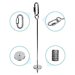 Bac-kitchen Bird Food Holder, Parrots Foraging Toys for Birdcage, Hanging Stainless Steel Bird Treat Feeders, Bird Food Basket for Fruit Vegetable Grain Wheat, Bird Feeder Toy for Conures (Basket)