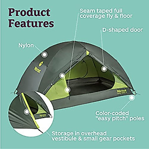 Marmot Crane Creek 2P Tent | Marmot Tent, Two-Person, Lightweight and Durable for Backpacking, Camping, Mountaineering in Fall