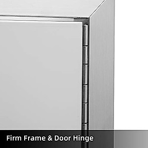 ROVSUN 31''W x 24''H Outdoor Kitchen Door, Heavy Duty 304 Grade Stainless Steel BBQ Access Door, Double BBQ Island Door, Perfect for Outdoor Kitchen, BBQ Island & Grilling Station