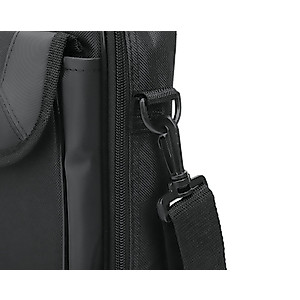 MANHATTAN 15.6-Inch Laptop Shoulder Bag Carrying Case – Slim Briefcase Style, Full Clamshell Opening, Padded Compartments - Computer, Tablet, Notebook – 3 Yr Mfg Warranty – Black, 439947