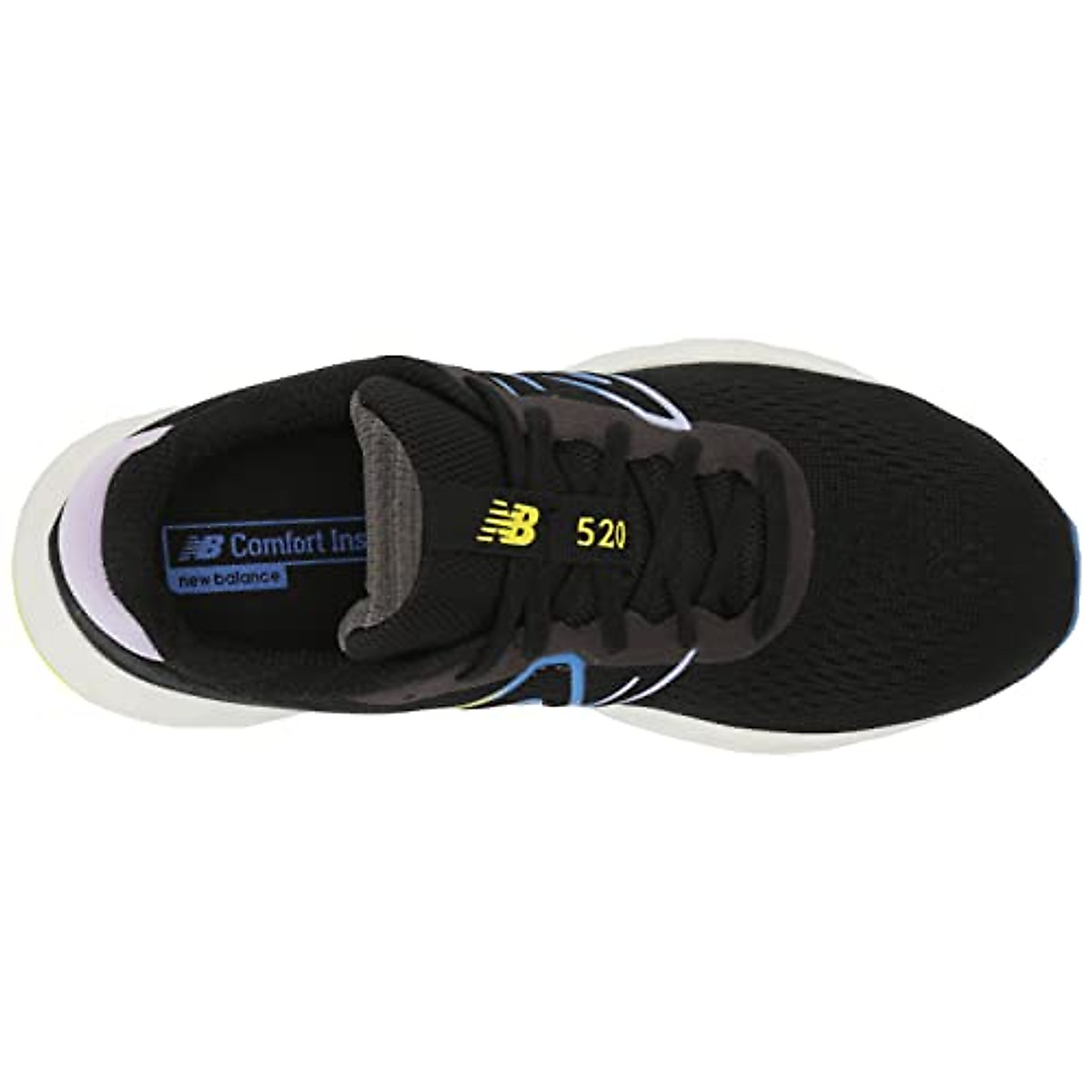 New Balance Women's 520 V8 Running Shoe, Black/Purple, 8