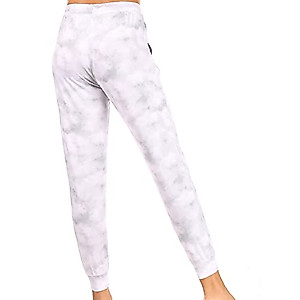 Rae Dunn Women's Sleepwear, CHILL Pajama Joggers for Women with Pockets, Pajama pants for women, Light Gray, X-Large