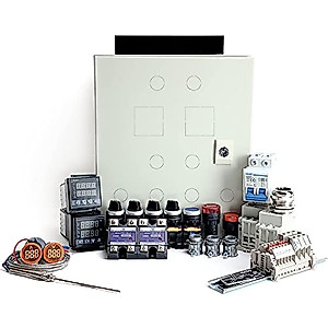 Powder Coating Oven Controller Kit, 240V 50A 12000W (KIT-PCO304) (DIY Kit + Wiring Kit)