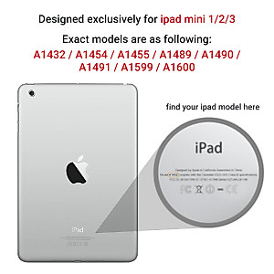 iPad Mini 3 Case,iPad Mini 2 Case,iPad Mini Case,ULAK Slim Bumper Smart Case Stand for Apple iPad Mini 1/2/3 Colorful Clear Back Cover Lightweight with Auto Sleep/Wake Function, Mint Green