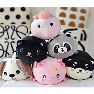 Cuteoy 17.7" Raccoon Stuffed Animal Plush Pillow Soft Comfortable Plushies Large Throw Body Pillow Sleeping Plush Toy for Girls Boys Birthday