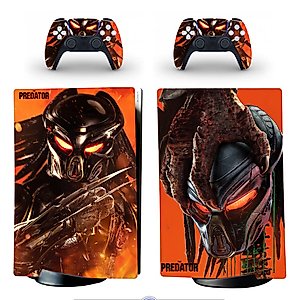Vanknight Digital Console Decals Stickers Controllers Full Cover Vinyl Skin Compatible with PS5 5 Digital Console Alien
