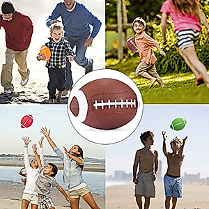 Kids Footballs ,7.5” Small Ball Toy for Kids ,Mini American Footballs Handheld, Bouncy and Soft Water Beach Ball - Come Deflated(Brown)