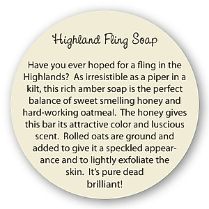 Seattle Sundries | Sweet Honey & Oatmeal Soap for Women & Men - 1 (4oz) Exfoliating All-Natural Bar Soap in a Reusable Travel Tin - Highlander Theme Gift