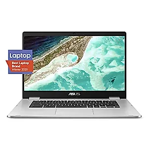 ASUS Chromebook C423 14.0" 180 Degree HD NanoEdge Display, Intel Dual Core Celeron Processor, 4GB LPDDR4 RAM, 32GB Storage, Silver Color, C423NA-DH02
