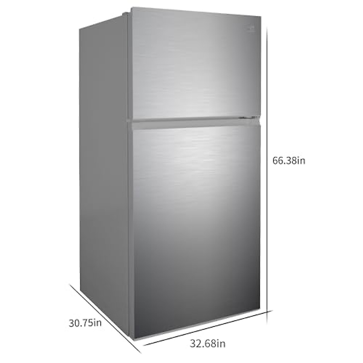 Kenmore 33 in. 20.4 cu. ft Capacity Refrigerator/Freezer with Full-Width Adjustable Glass Shelving, Humidity Control Crispers, Ice Maker, ENERGY STAR Certified, Fingerprint Resistant Stainless Steel